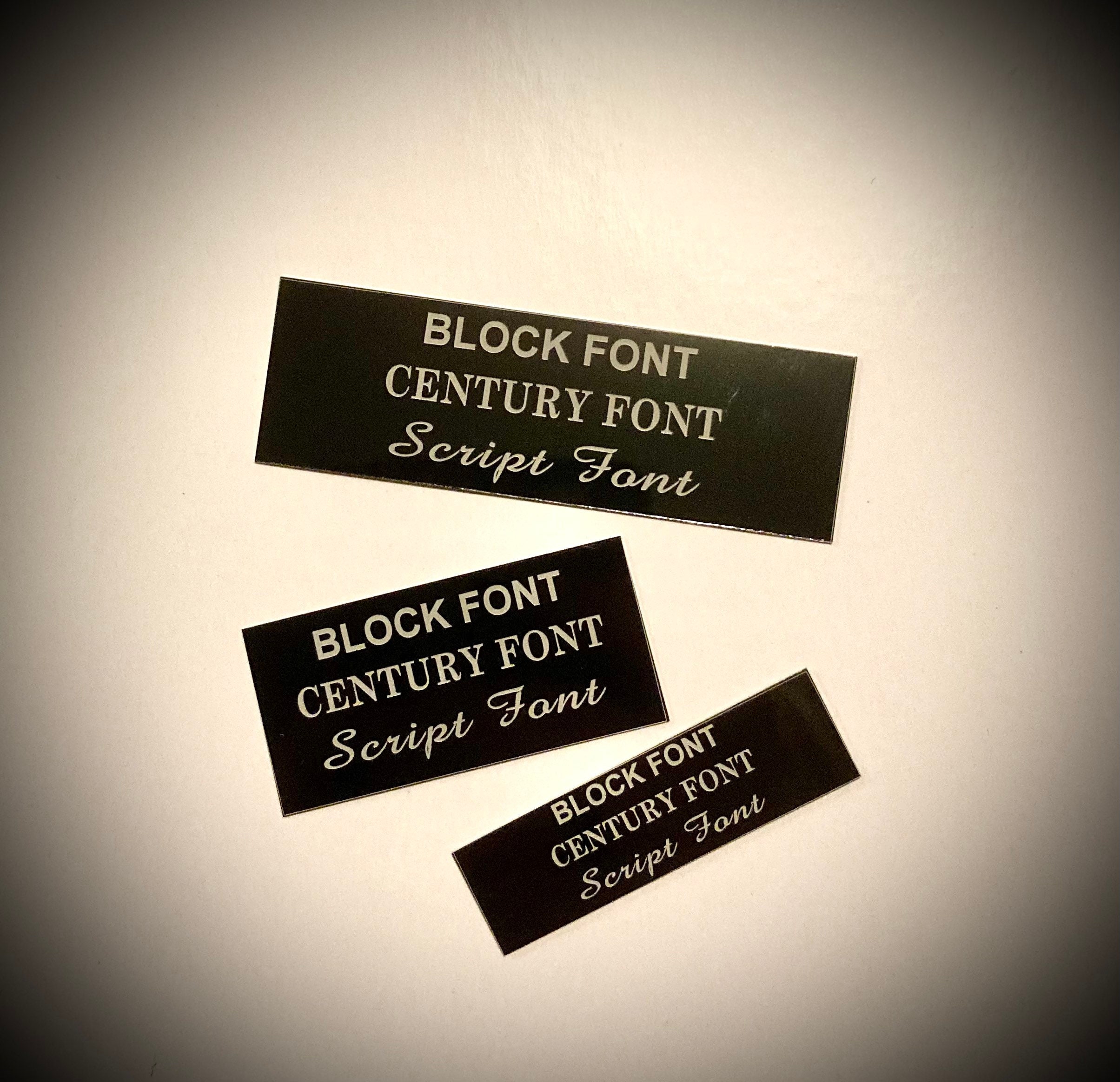 Personalised Black Trophy Engraving Plate 50mm X 15mm, 60x25mm or 70x25mm - Etsy