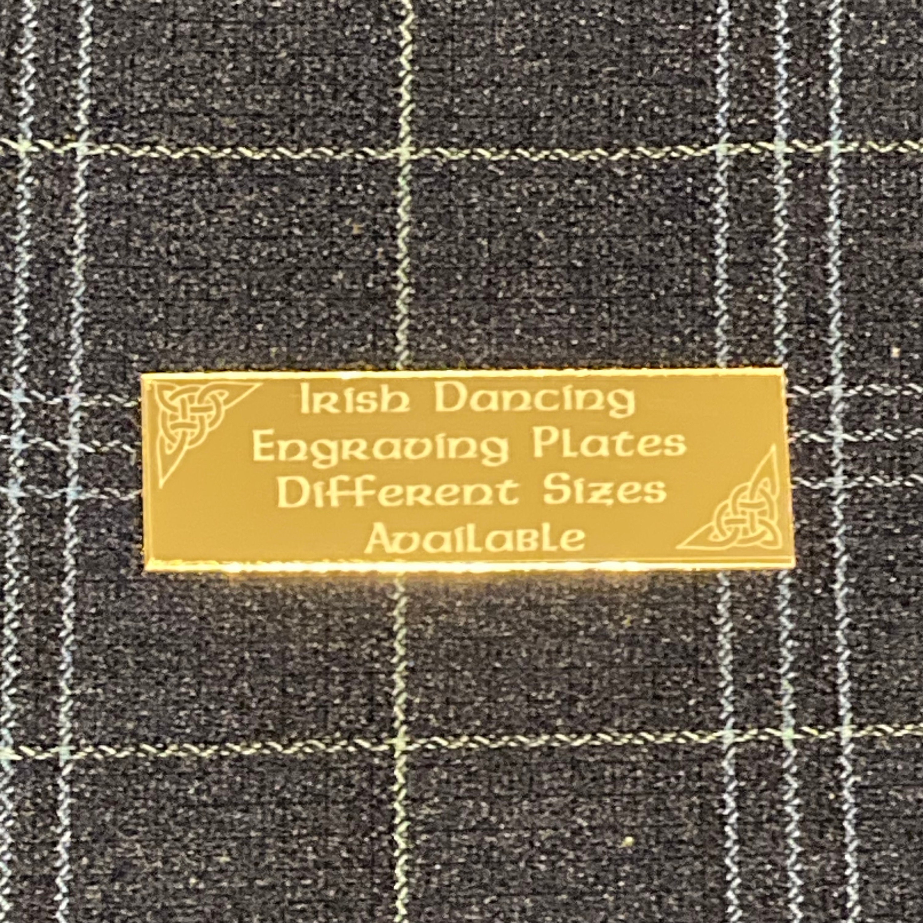 Celtic Text for Irish themed Personalised Trophy Engraving Plate 50mm x ...