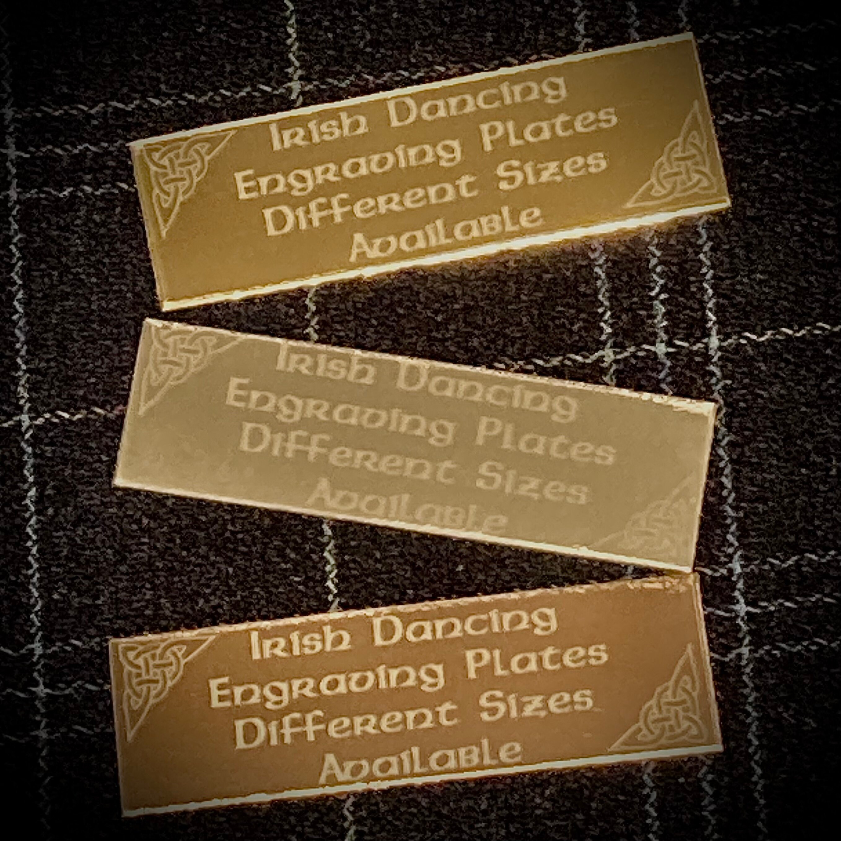 Irish themed Personalised Trophy Engraving Plate 50mm x 15mm, larger ...