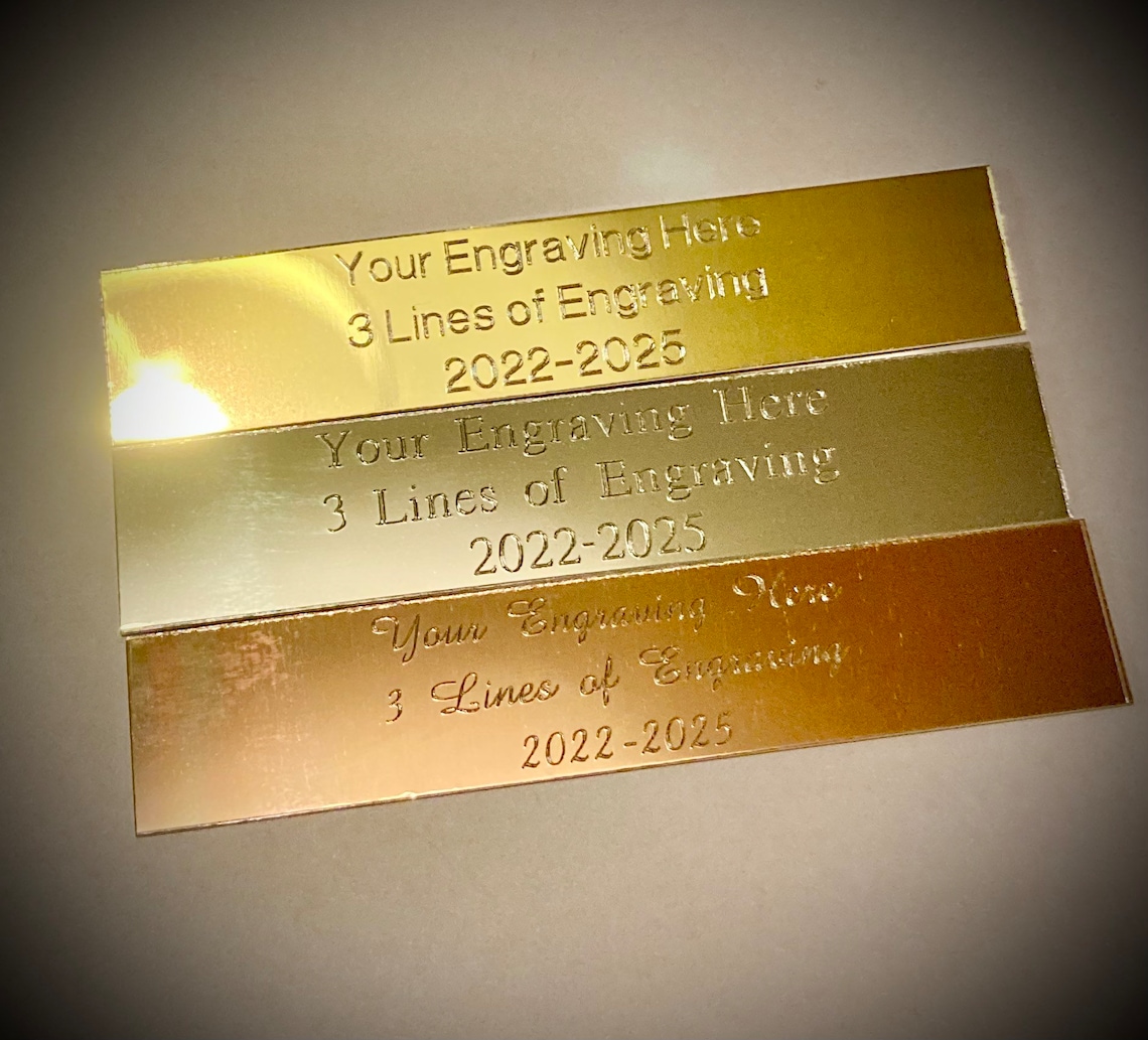 Personalised Trophy Engraving Plate 70mm X 15mm - Etsy UK