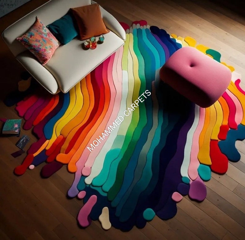 Unique Shap Hand Tuft Rug Designer Irregular Tuft Rug Custom - Etsy