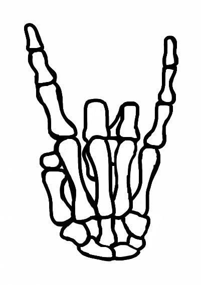 Skeleton Devil Horns Window Car Decal Goth Emo Punk Rock Music ...