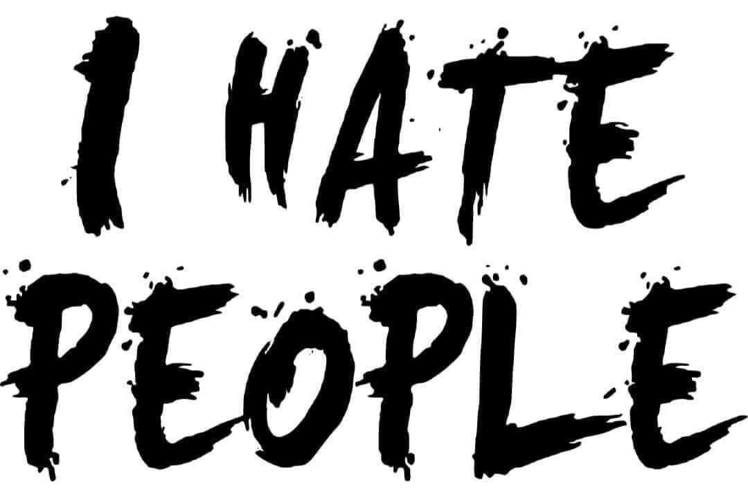 I Hate People Funny Vinyl Decal Bumper Sticker Car Window Van Strange ...