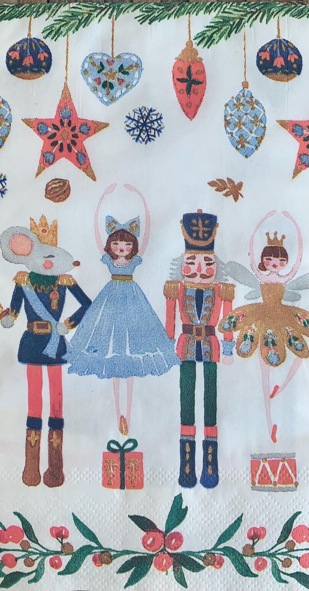 Decoupage Napkins, Nutcracker Ballerina Paper Napkins, 2 Individual ...
