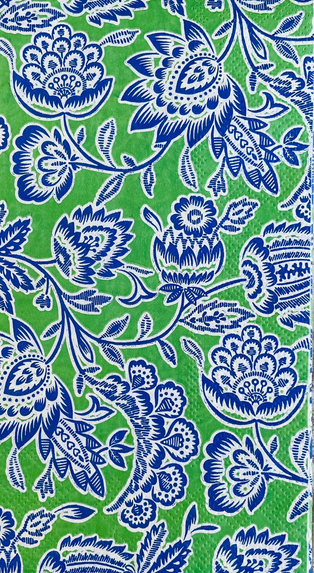 Decoupage Napkins, Navy Blue Flower Paper Napkins, 2 Individual Floral ...