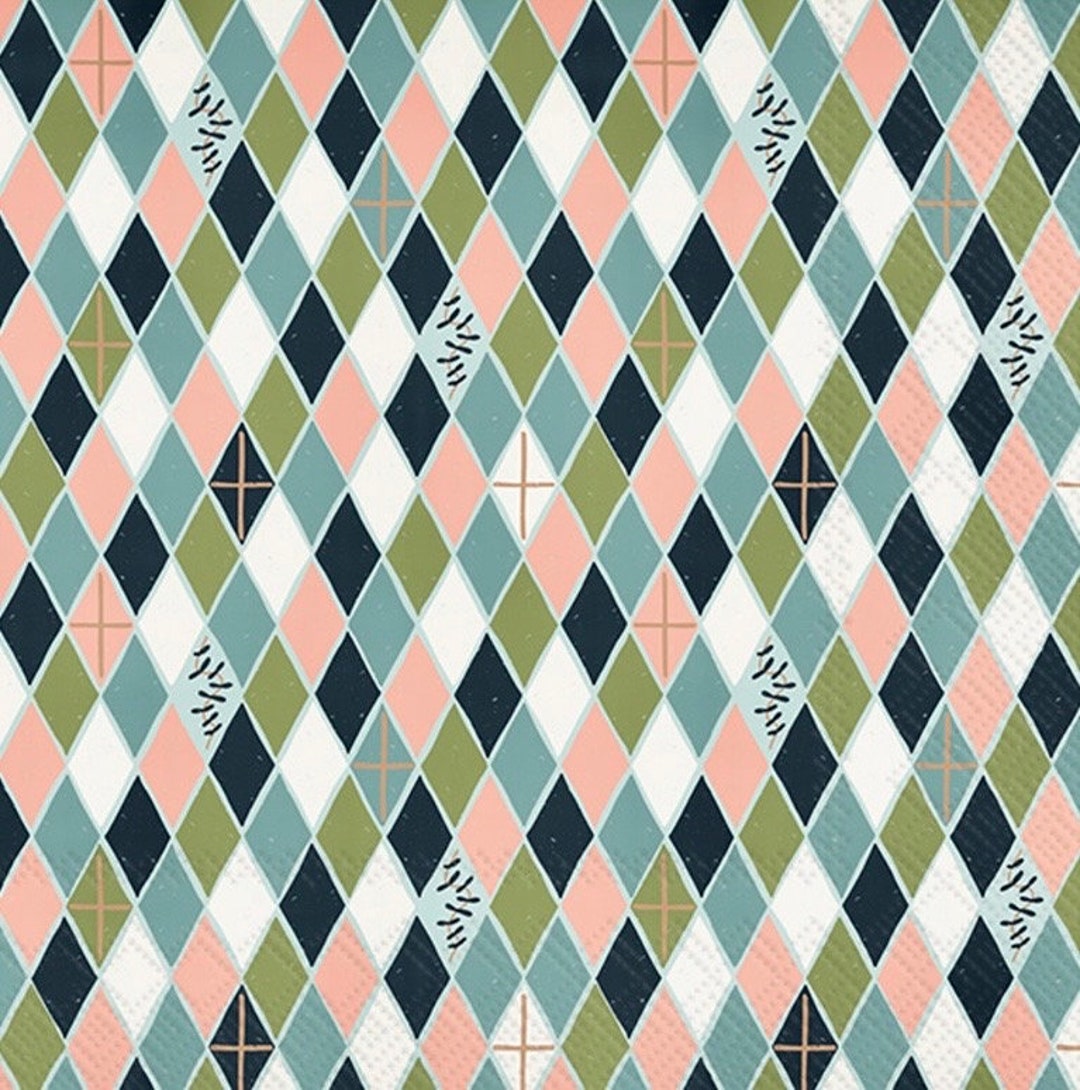 Decoupage Paper Napkins, Diamond Shape Paper Napkins, 3 Individual Kite ...