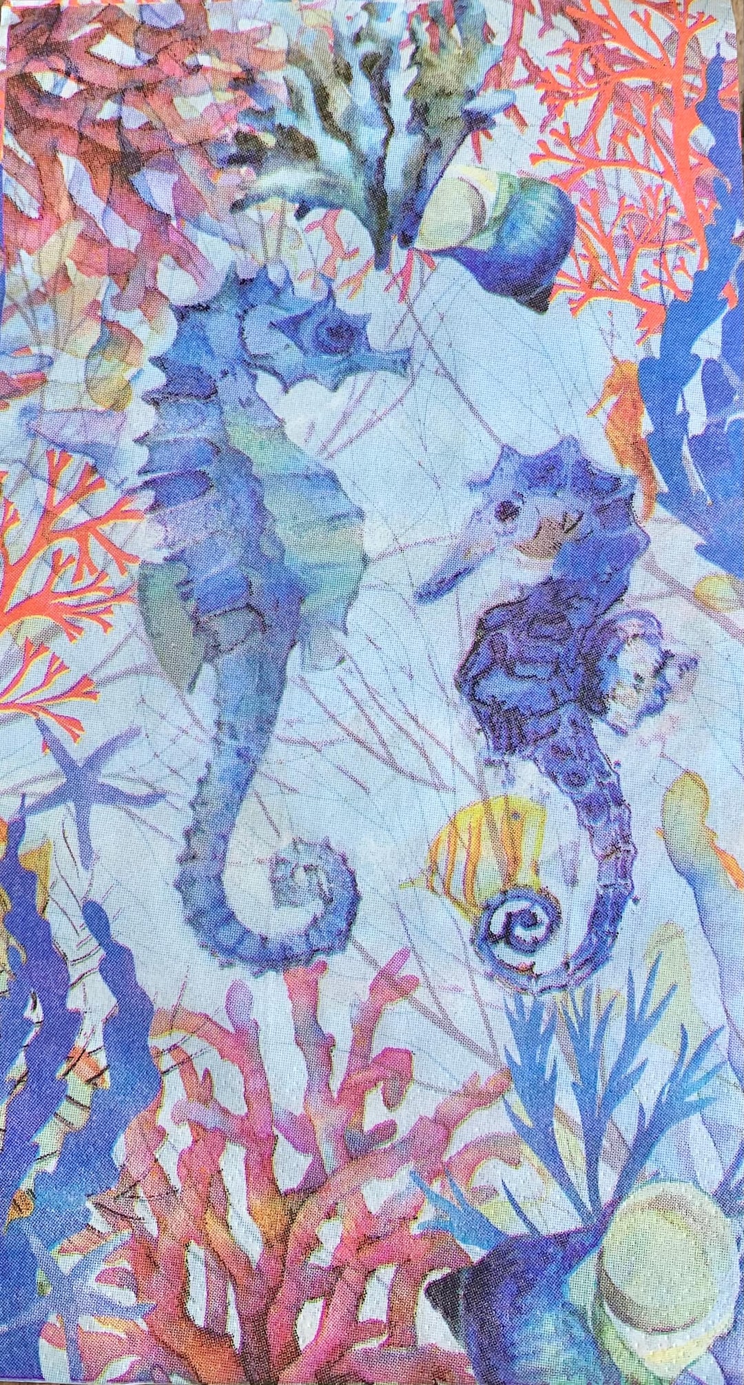 Decoupage Napkins, Seahorse Coral Paper Napkins, 2 Individual Guest ...