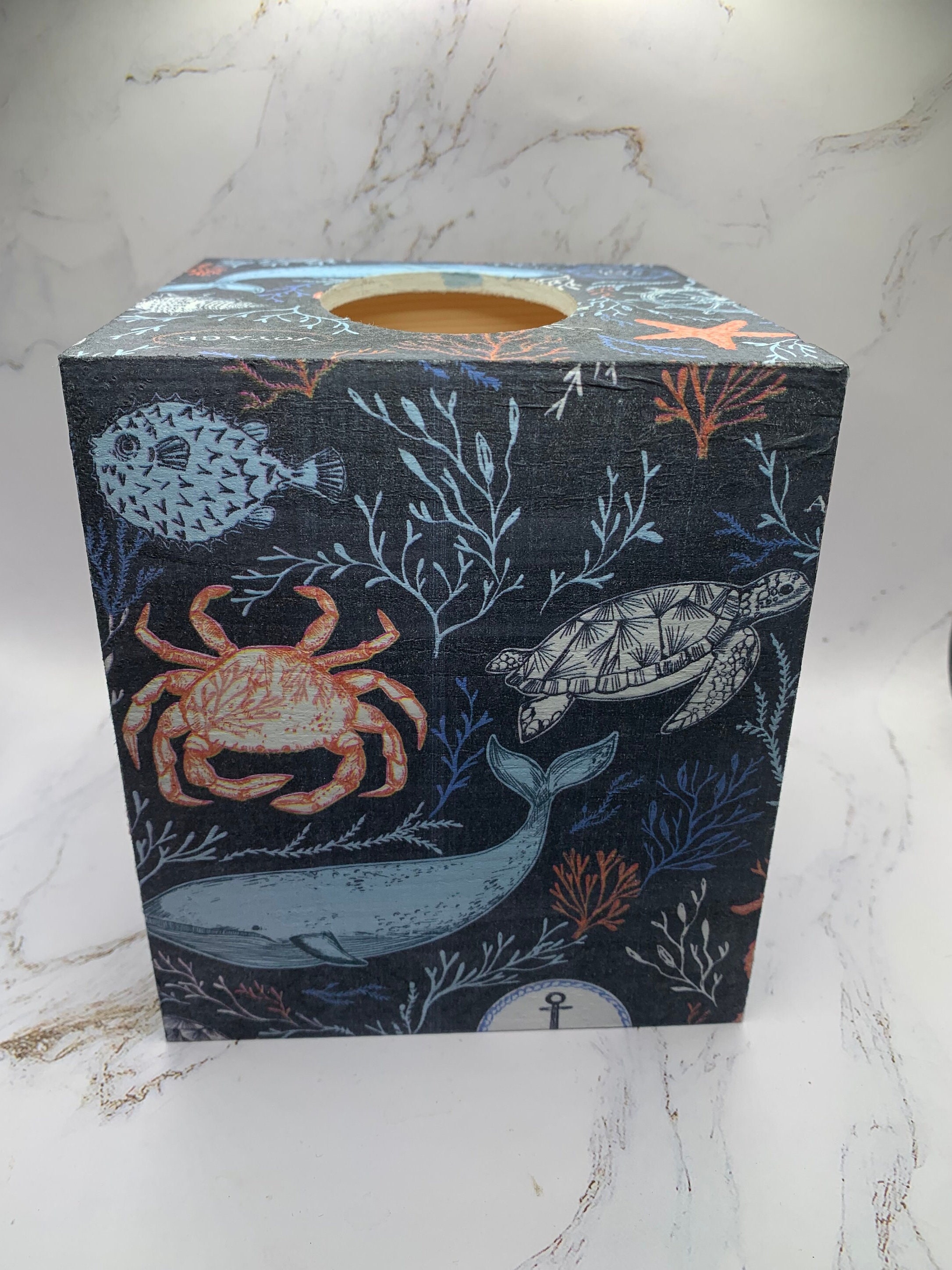 Beach Tissue Box Cover, Beach Decor, - Etsy