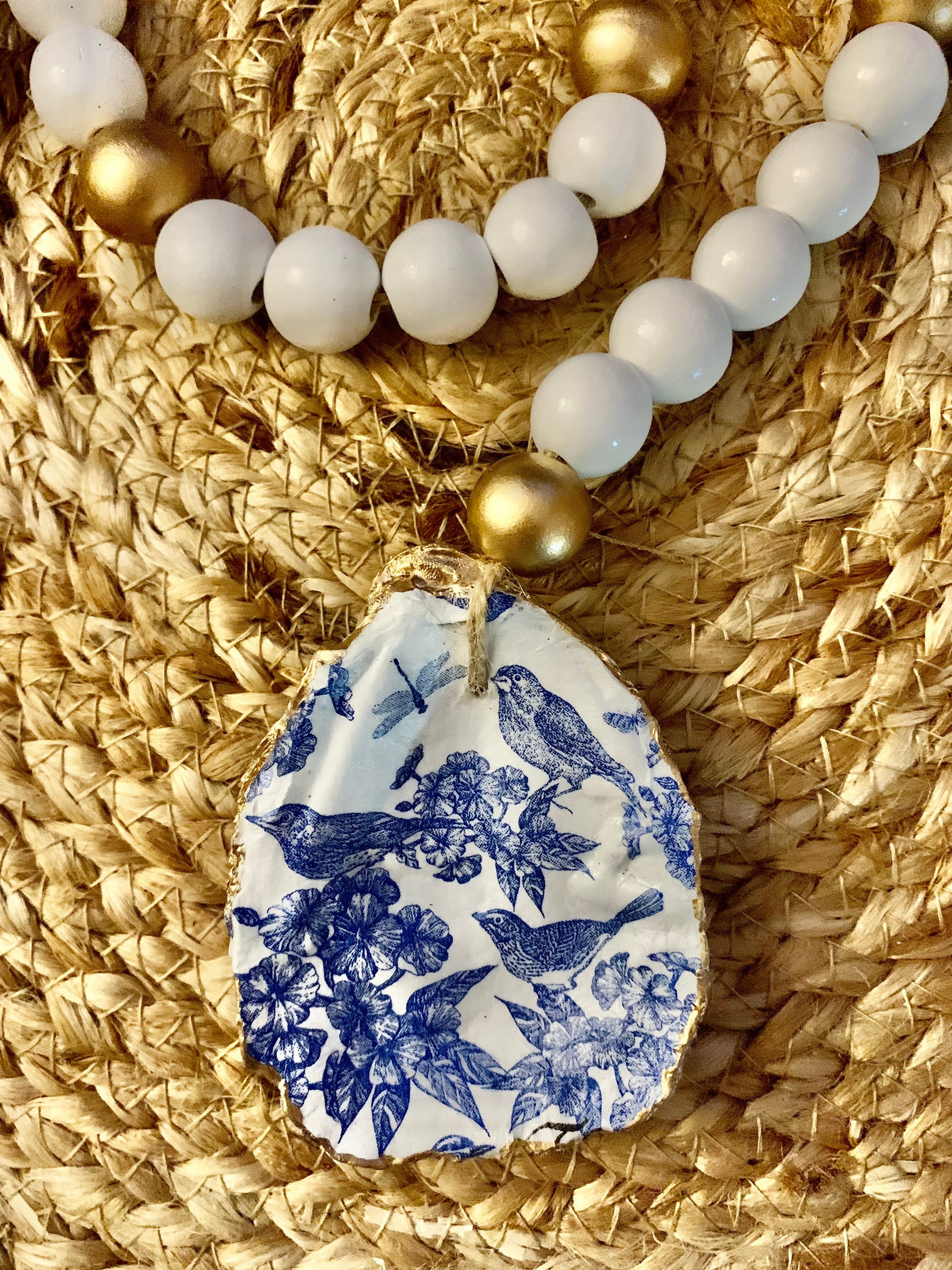 Oyster Shell Garland, Oyster Blessing Beads, Farmhouse Garland ...