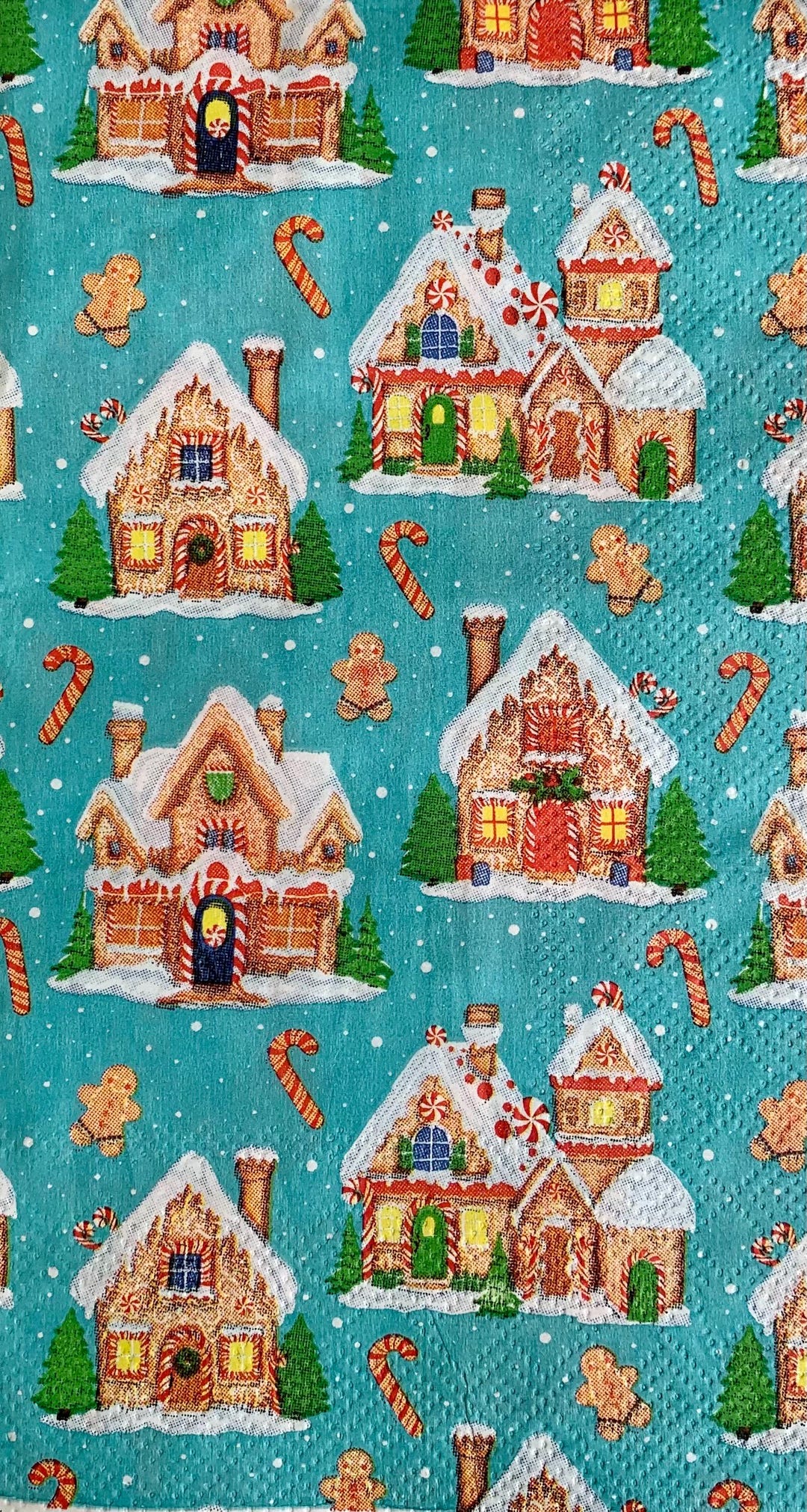 Decoupage Napkins, Gingerbread House Paper Napkins, 2 Individual Guest ...