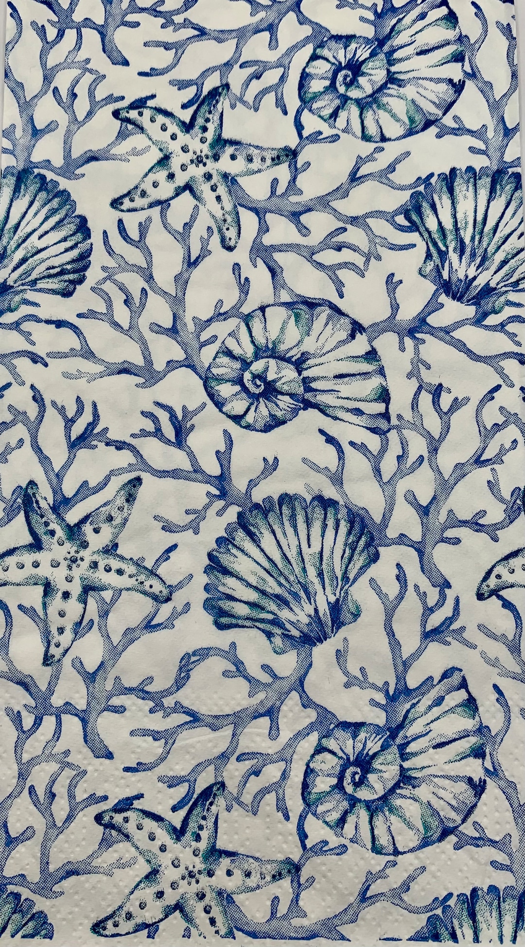 Seashell Paper Napkins for Decoupage, 2 Guest Size Napkins for Crafts ...