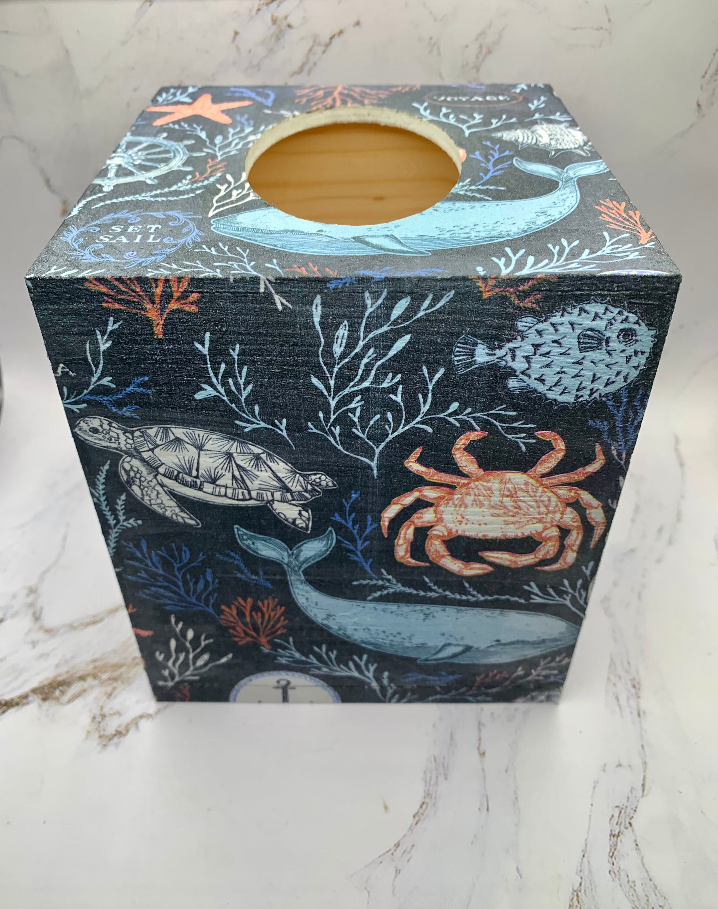 Beach Tissue Box Cover, Beach Decor, - Etsy