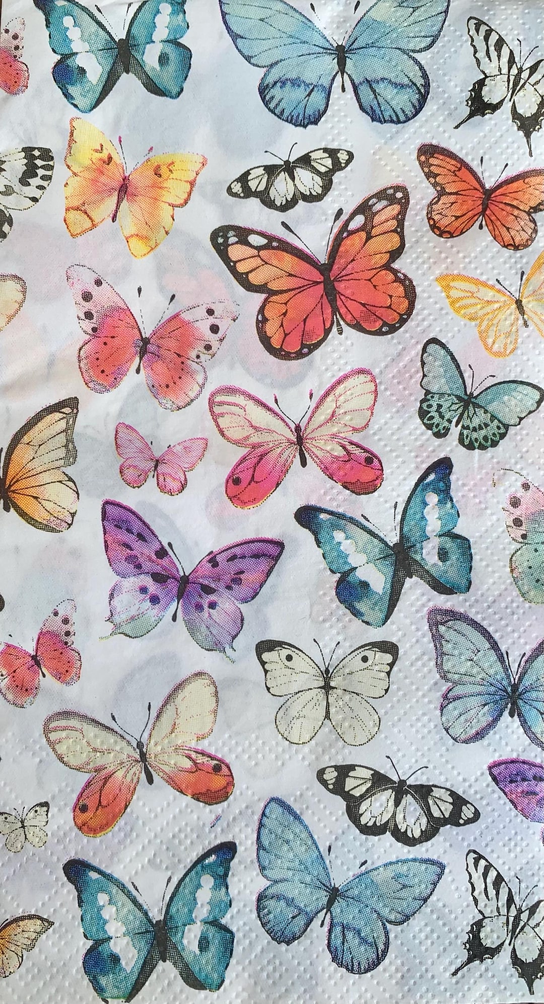 Butterfly Decoupage Napkins, 2 Individual Guest Size Butterfly Paper ...