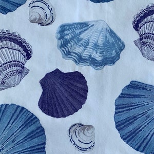 Seashell Decoupage Napkins, 2 Blue and White Shell Paper Guest Size ...