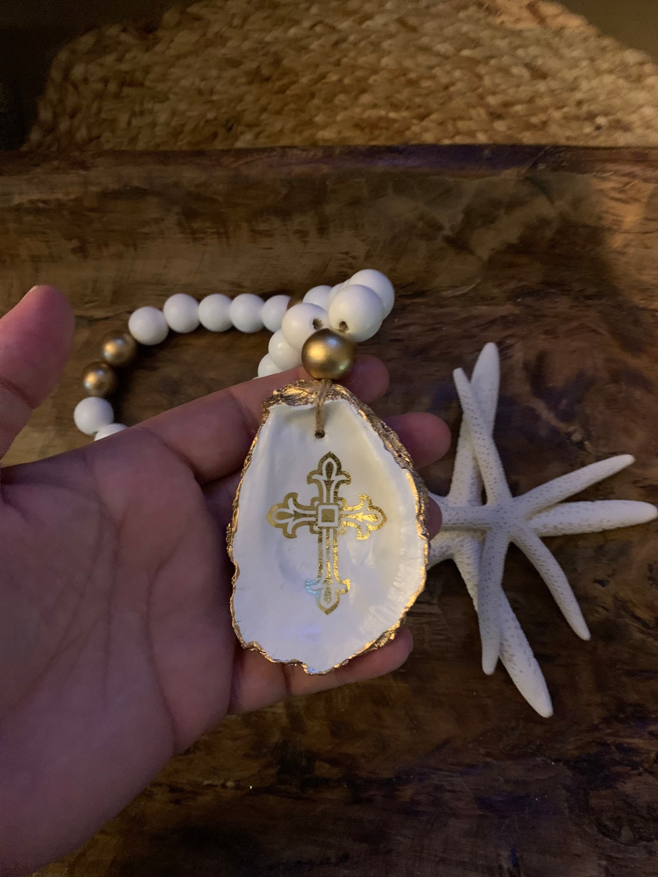 Oyster Shell Blessing Beads, Oyster Welcome Beads, Oyster Shell Garland ...