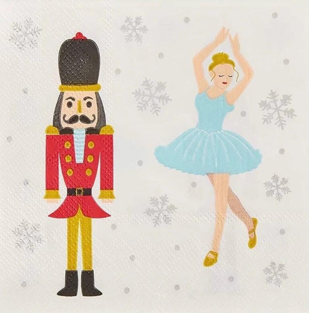 Decoupage Napkins, Nutcracker Paper Napkins, 3 Individual Christmas ...