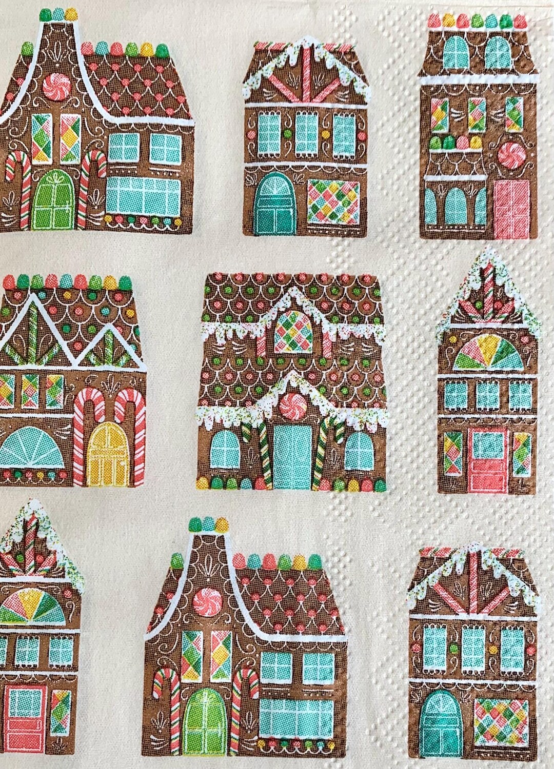 Decoupage Napkins, Gingerbread House Paper Napkins, 2 Individual Guest ...