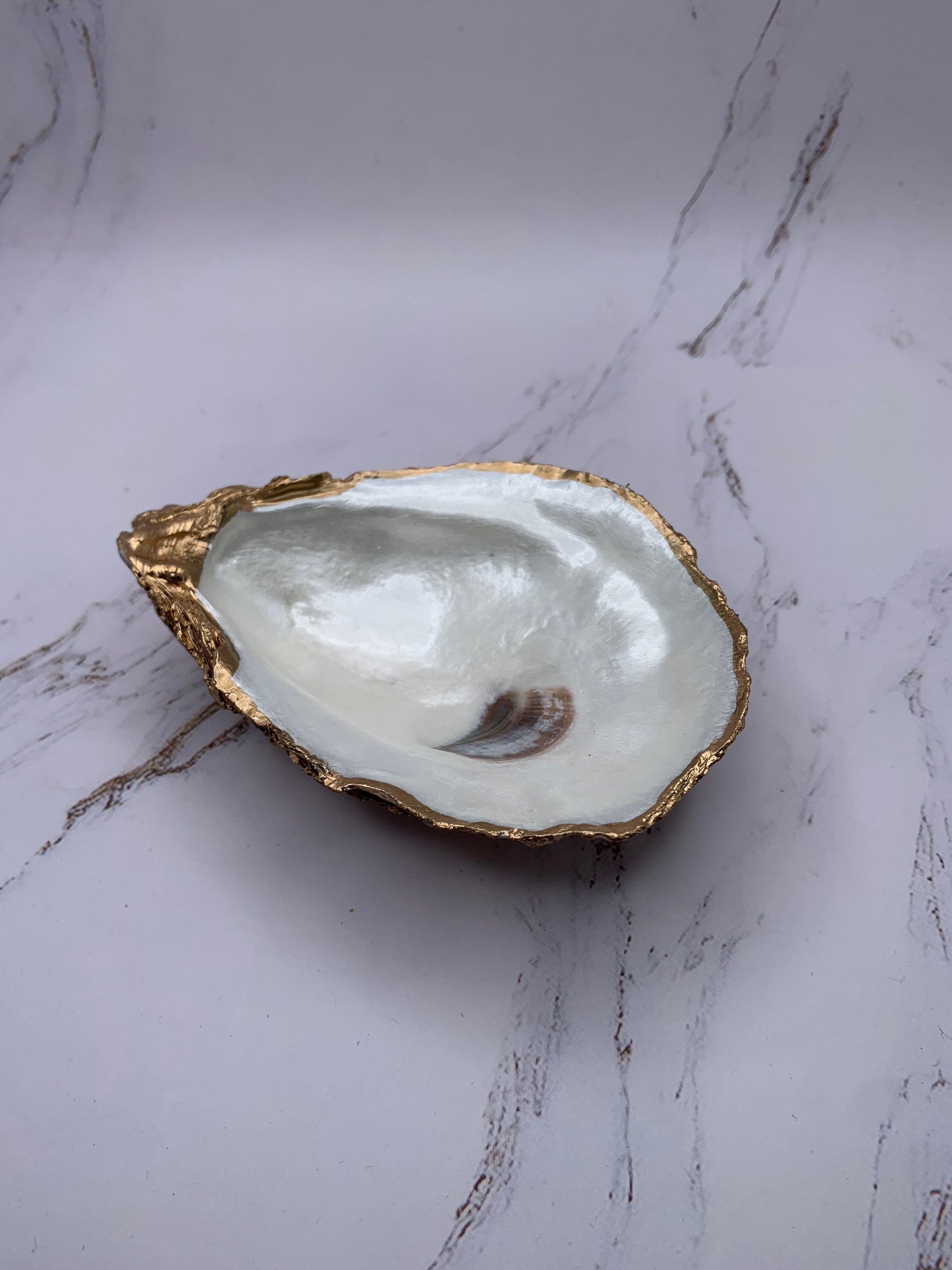 Handcrafted Large Oyster Shell Ring Dish, Oyster Shell Trinket Dish - Etsy