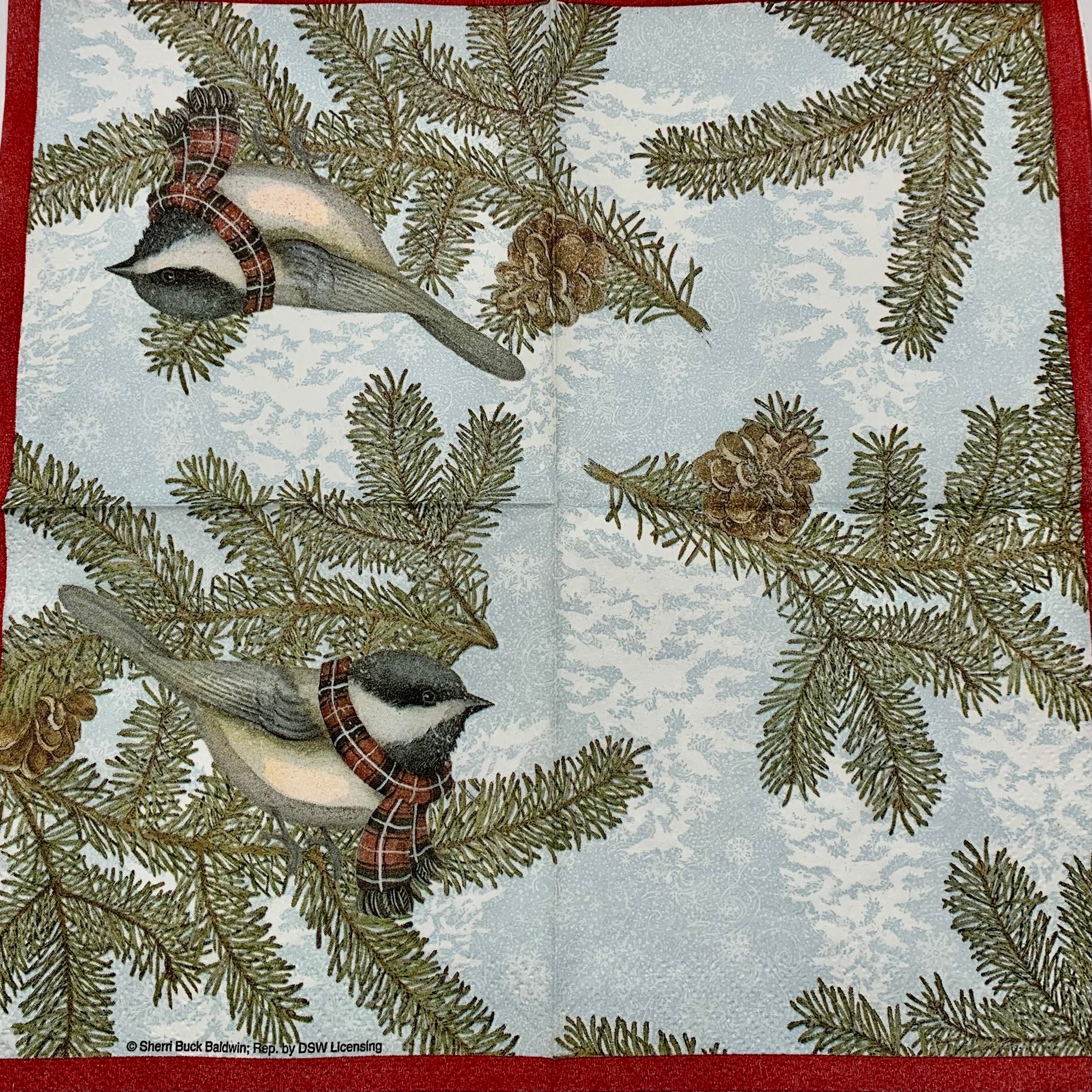 Bird Decoupage Napkins, 3 Individual Bird Cocktail Paper Napkins for ...
