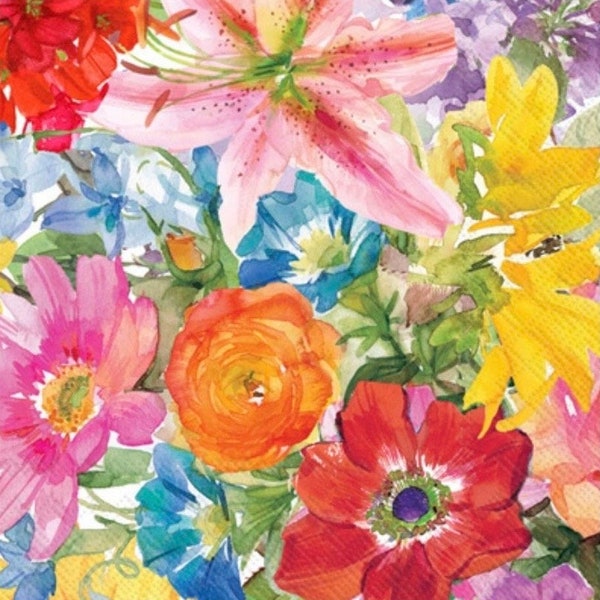 Floral Paper Napkins - Etsy