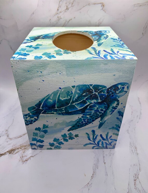 Decoupage tissue box store