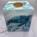 Tissue Box Cover Decoupaged Sea Turtle Tissue Box Beach Wood - Etsy