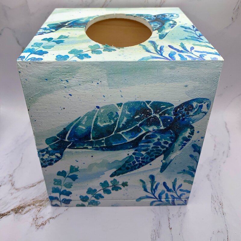 Decoupage Tissue Box - Etsy