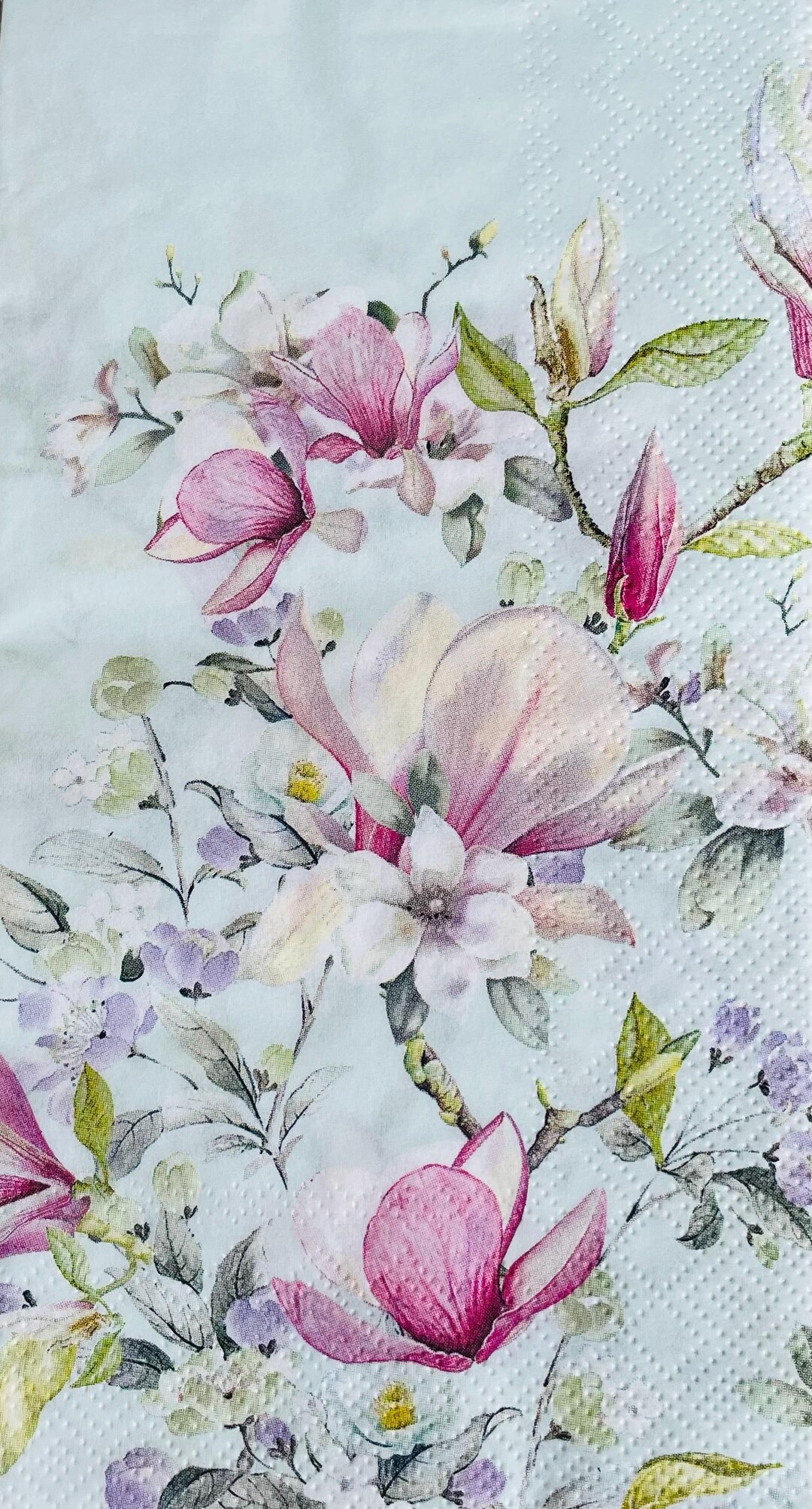 Decoupage Napkins, Spring Flower Paper Napkins, 2 Individual Floral ...