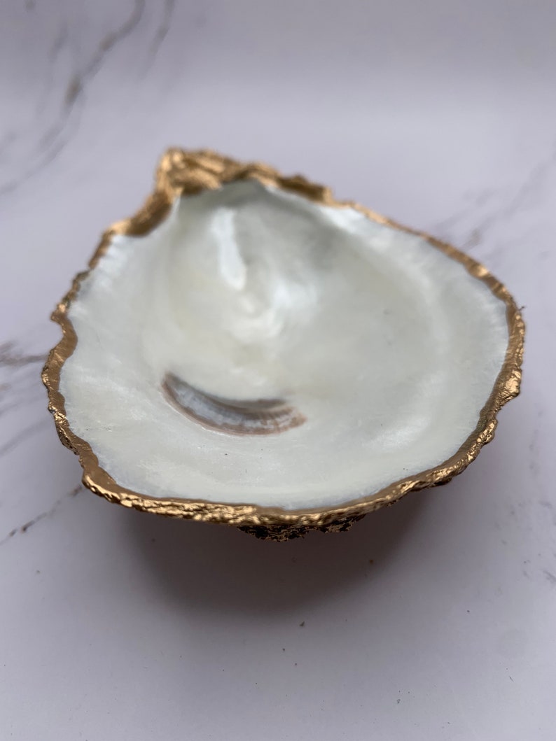 Handcrafted Large Oyster Shell Ring Dish, Oyster Shell Trinket Dish - Etsy