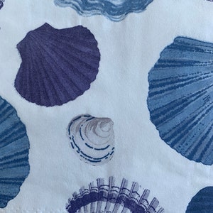 Seashell Decoupage Napkins, 2 Blue and White Shell Paper Guest Size ...