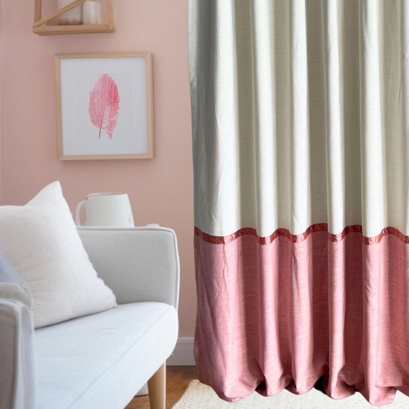Color Block Curtain - Etsy