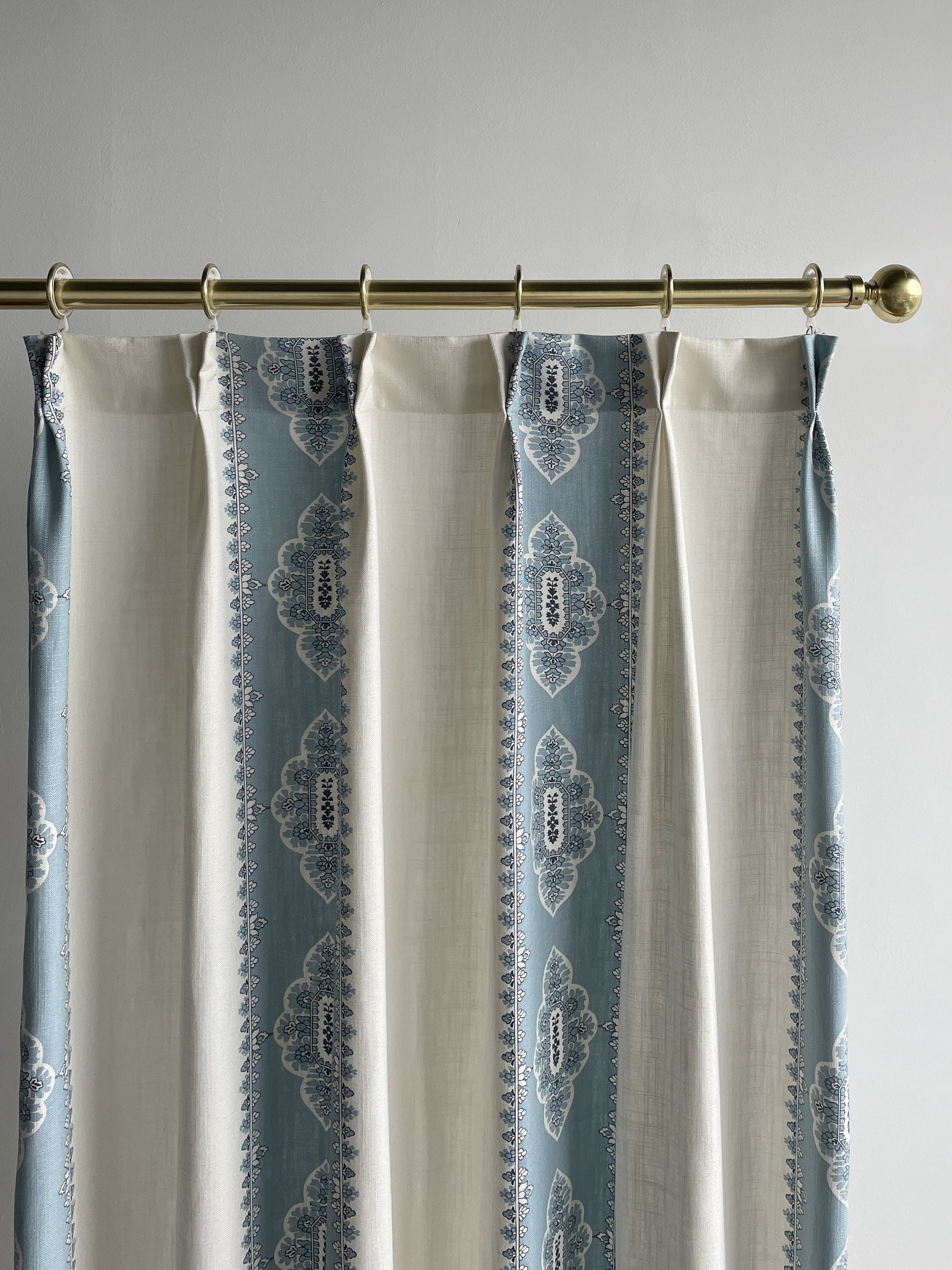 Light Blue Patterned Curtains