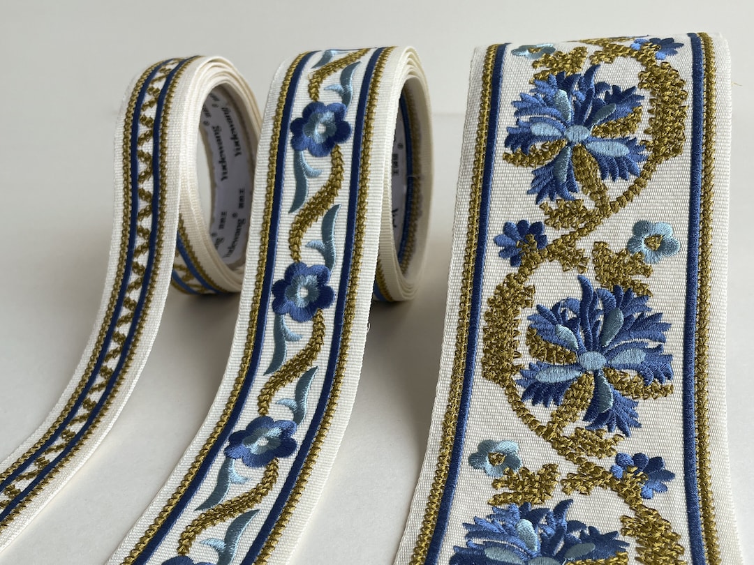 Embroidered Trims for Drapery, Curtain Tapes, Upholstery Ribbon, Pillow ...
