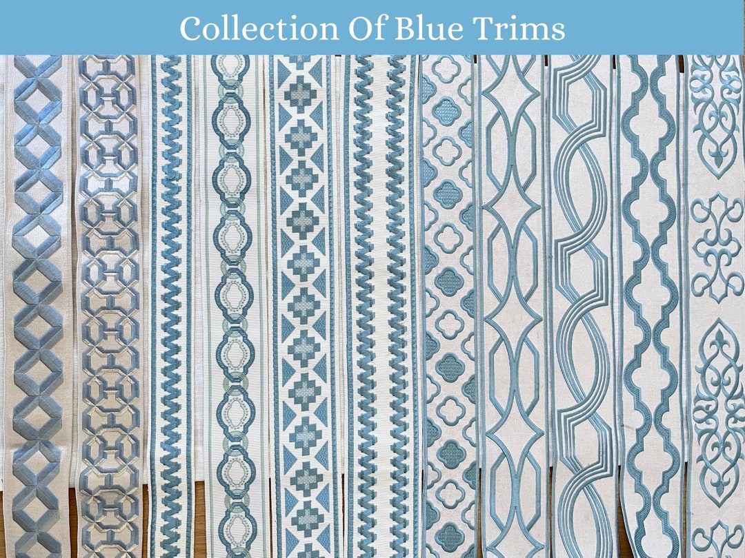 Blue Decorative Trims for Drapery, Curtain Tapes, Upholstery Ribbon ...