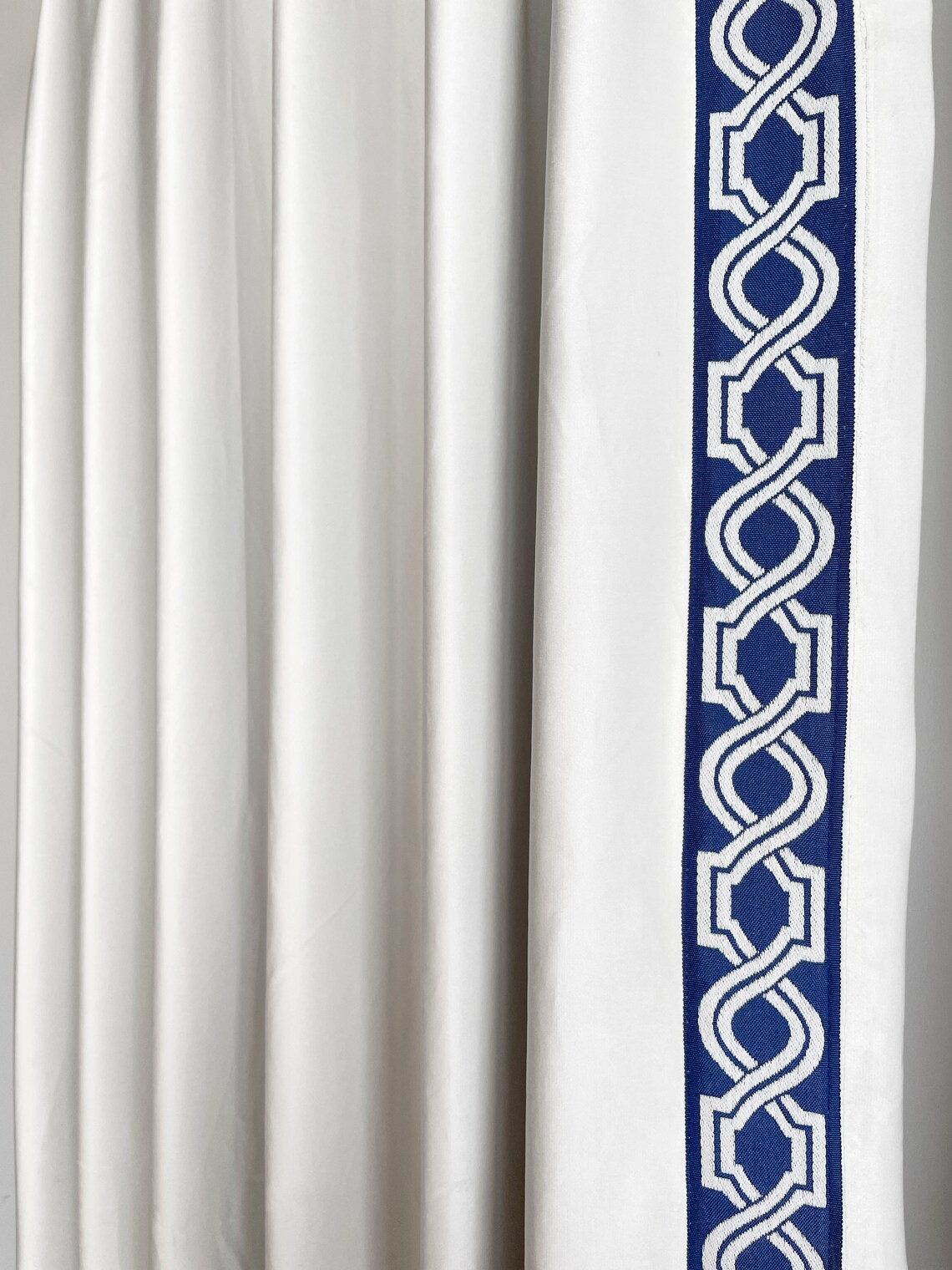Off White Velvet Curtain Panels With Trim, Beautiful Custom Curtains ...