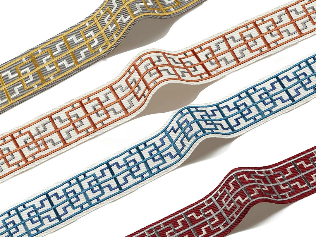 3 Inches Decorative Trims for Drapery, Curtain Tapes, Upholstery Ribbon ...