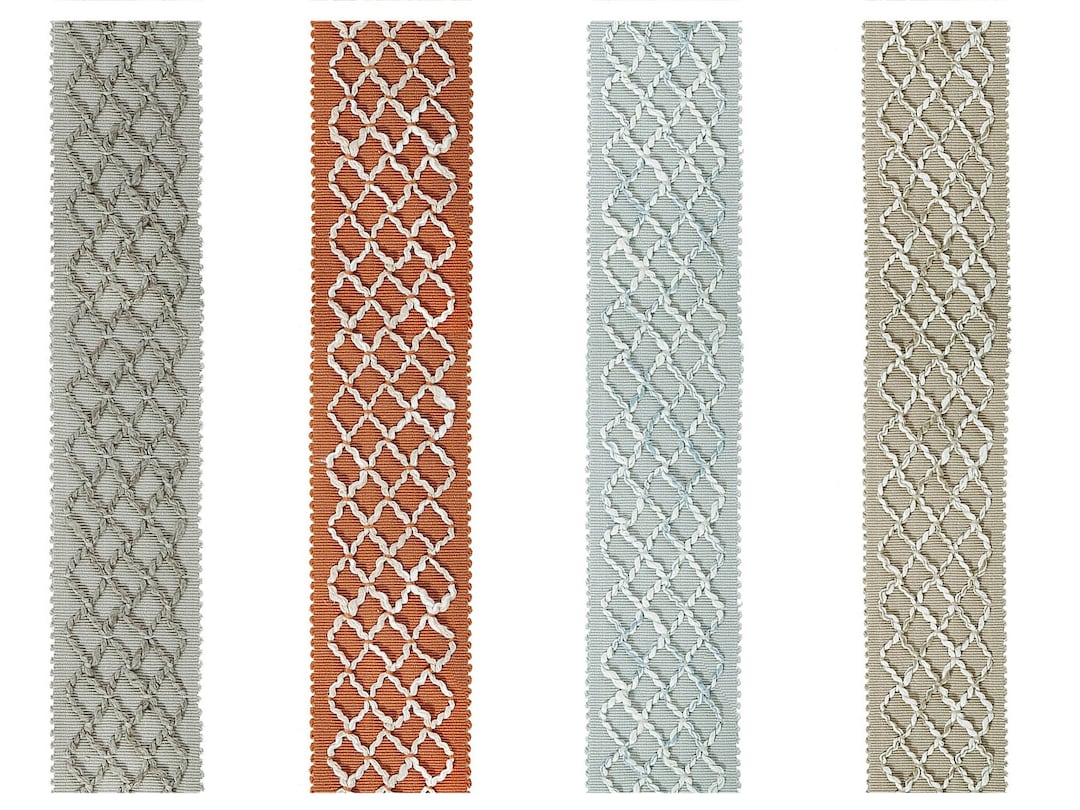 3 Inches Decorative Trims for Drapery, Curtain Tapes, Upholstery Ribbon, Pillow Border, Sold by ...