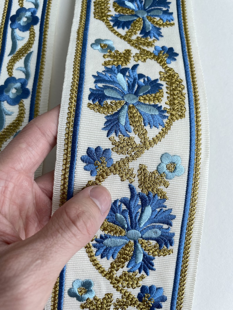 Embroidered Trims for Drapery, Curtain Tapes, Upholstery Ribbon, Pillow ...