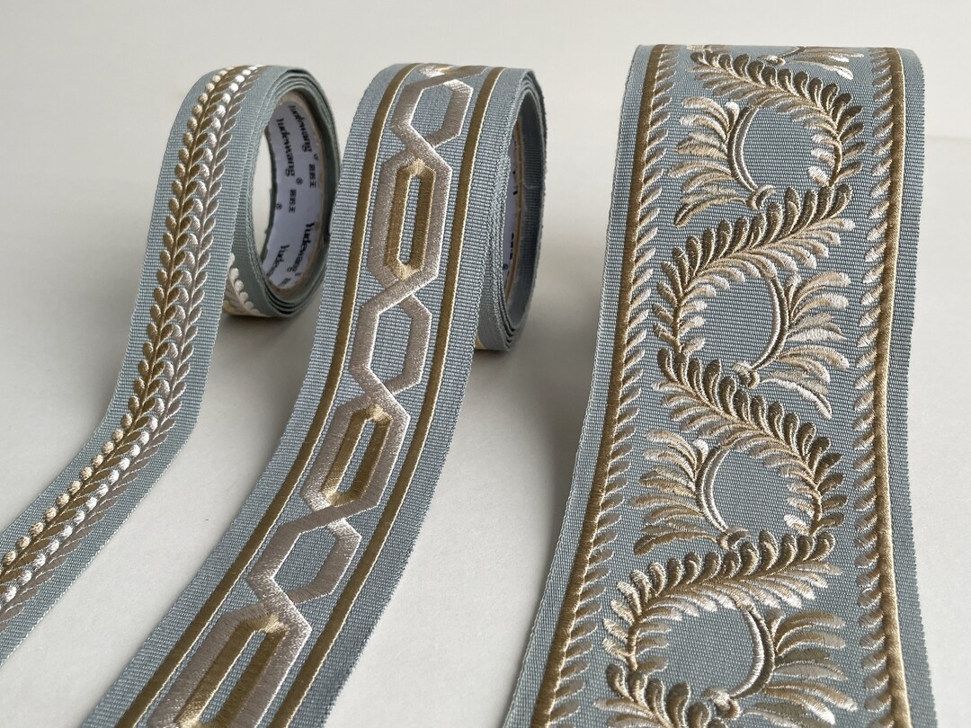 Embroidered Trims for Drapery, Curtain Tapes, Upholstery Ribbon, Pillow ...