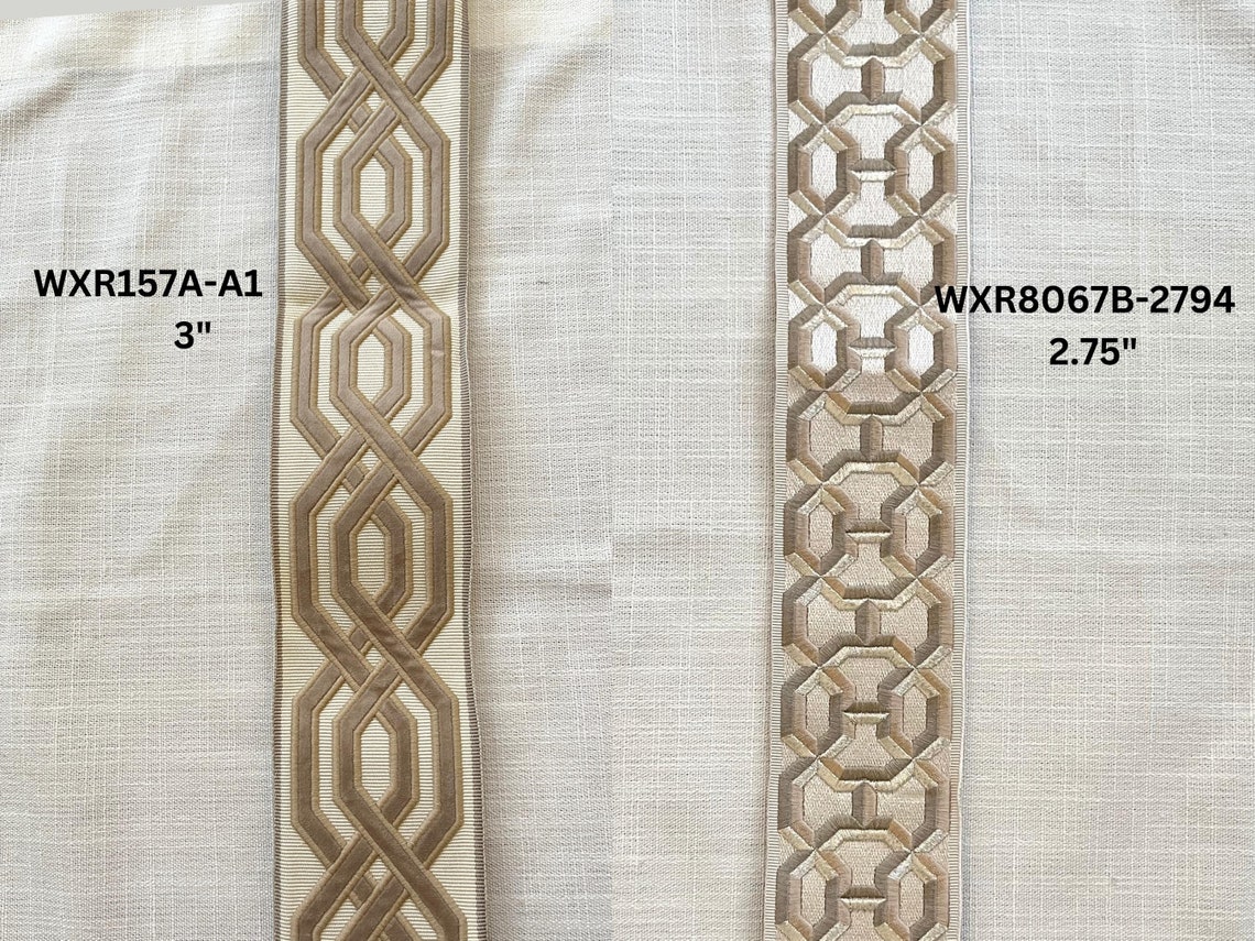 Beige Taupe Decorative Trims for Drapery, Curtain Tapes, Upholstery ...