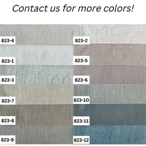 Cream White Cotton Linen Curtain Panels With Trim, Beautiful Custom ...