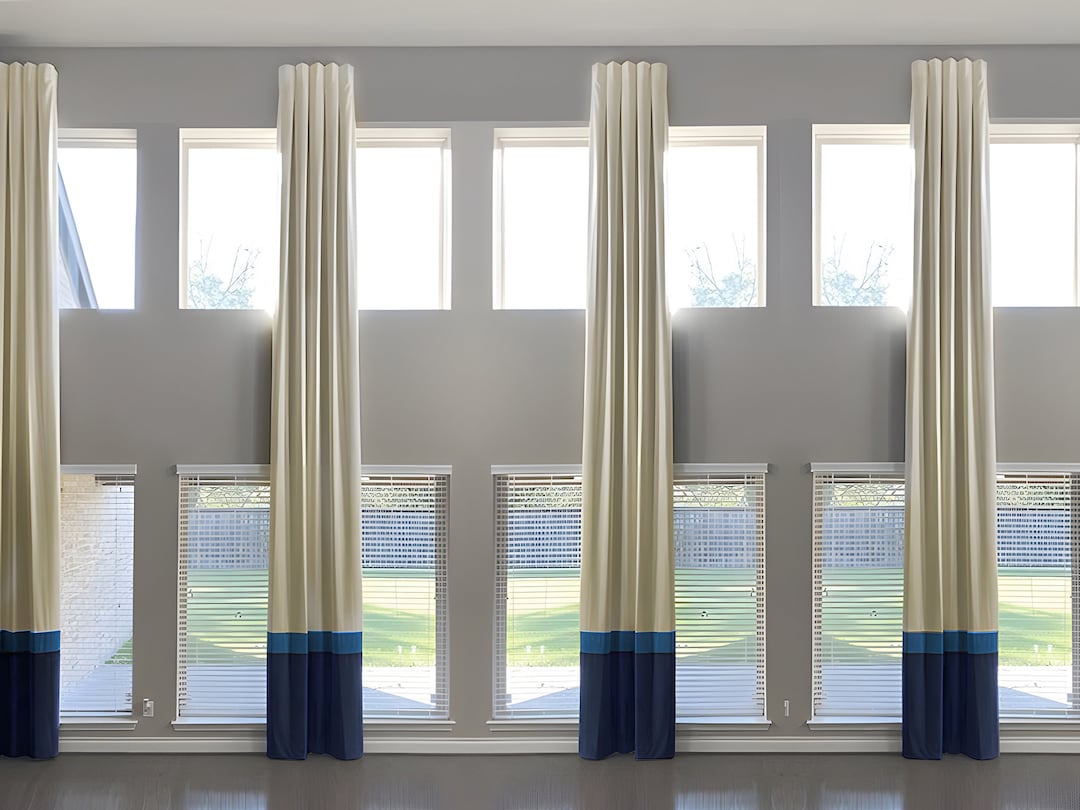 Luxury Velvet Curtain Panels for Tall Window, Beautiful Custom High ...