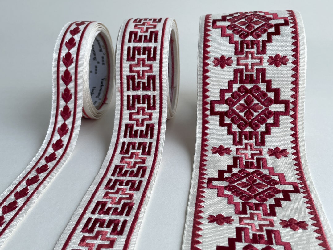 Embroidered Trims for Drapery, Curtain Tapes, Upholstery Ribbon, Pillow ...