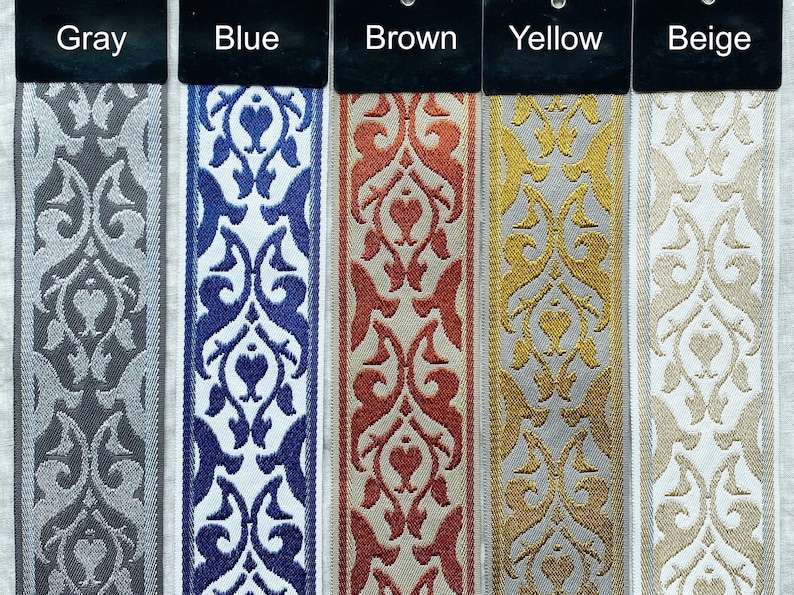 2.5 Inches Decorative Trims for Drapery, Curtain Tapes, Upholstery ...