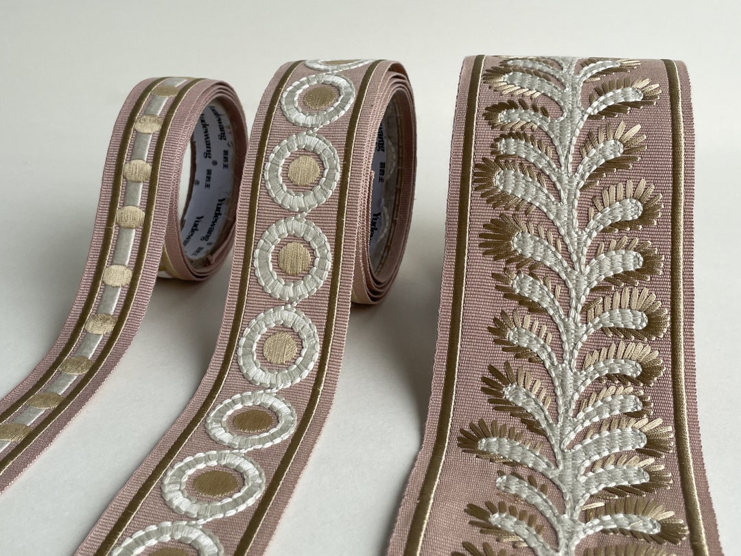 Embroidered Trims for Drapery, Curtain Tapes, Upholstery Ribbon, Pillow ...
