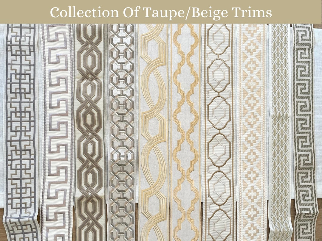Beige Taupe Decorative Trims for Drapery, Curtain Tapes, Upholstery ...