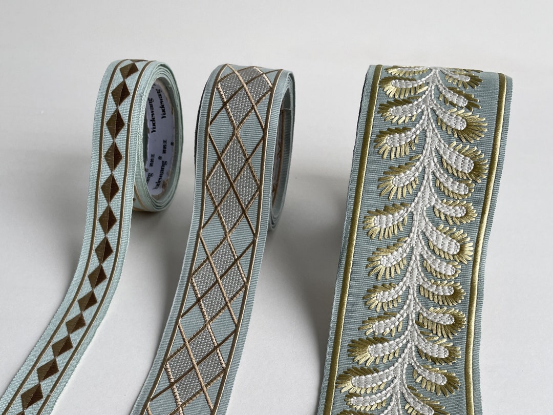 Embroidered Trims for Drapery, Curtain Tapes, Upholstery Ribbon, Pillow ...
