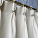 White Cotton Linen Curtain Panels With Contrast Border, Beautiful ...