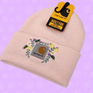 TODDLER Size Beanie With Embroidered Flowers Unique Embroidered Child ...