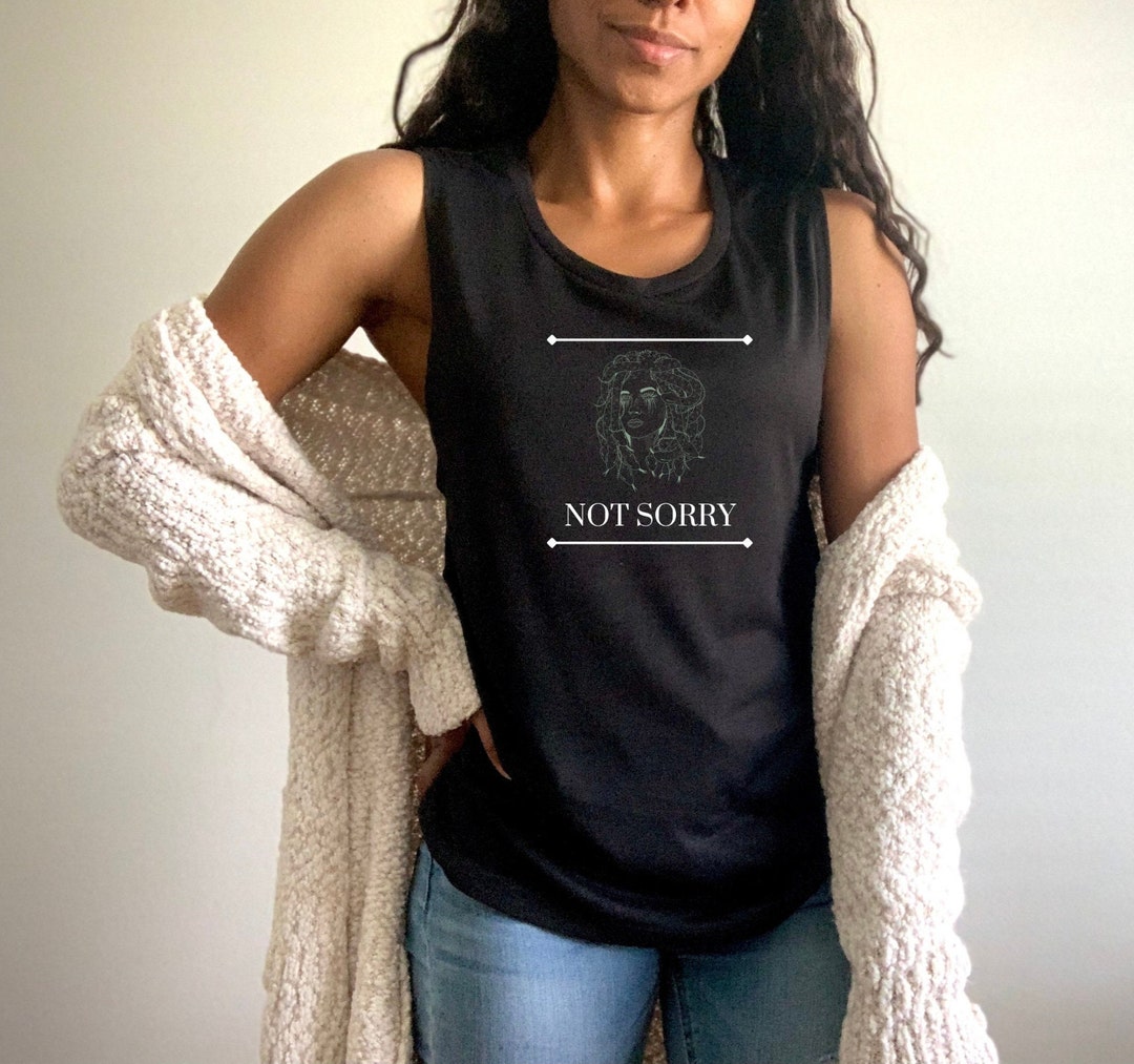 Medusa Flowy Scoop Muscle Tank Goddess Aesthetic Black - Etsy